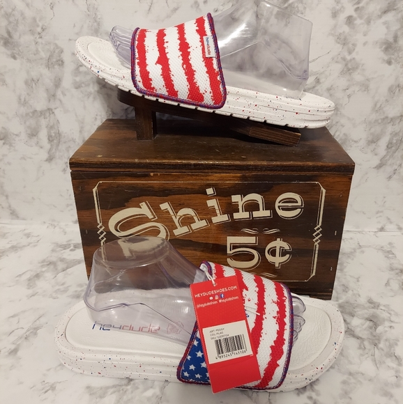 Hey Dude | Shoes | Brand New Hey Dude Peggy Usa Slides | Poshmark